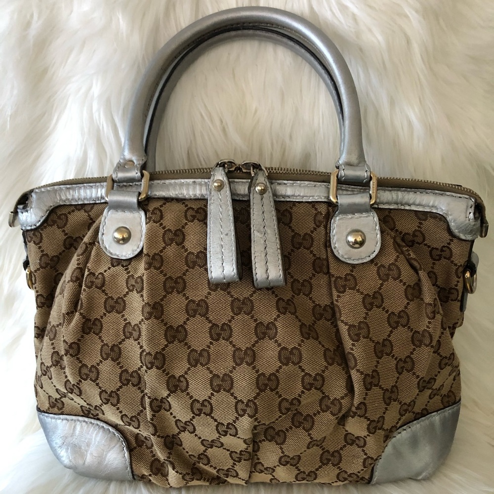 Authentic Gucci Monogram Crossbody Bag - Gem